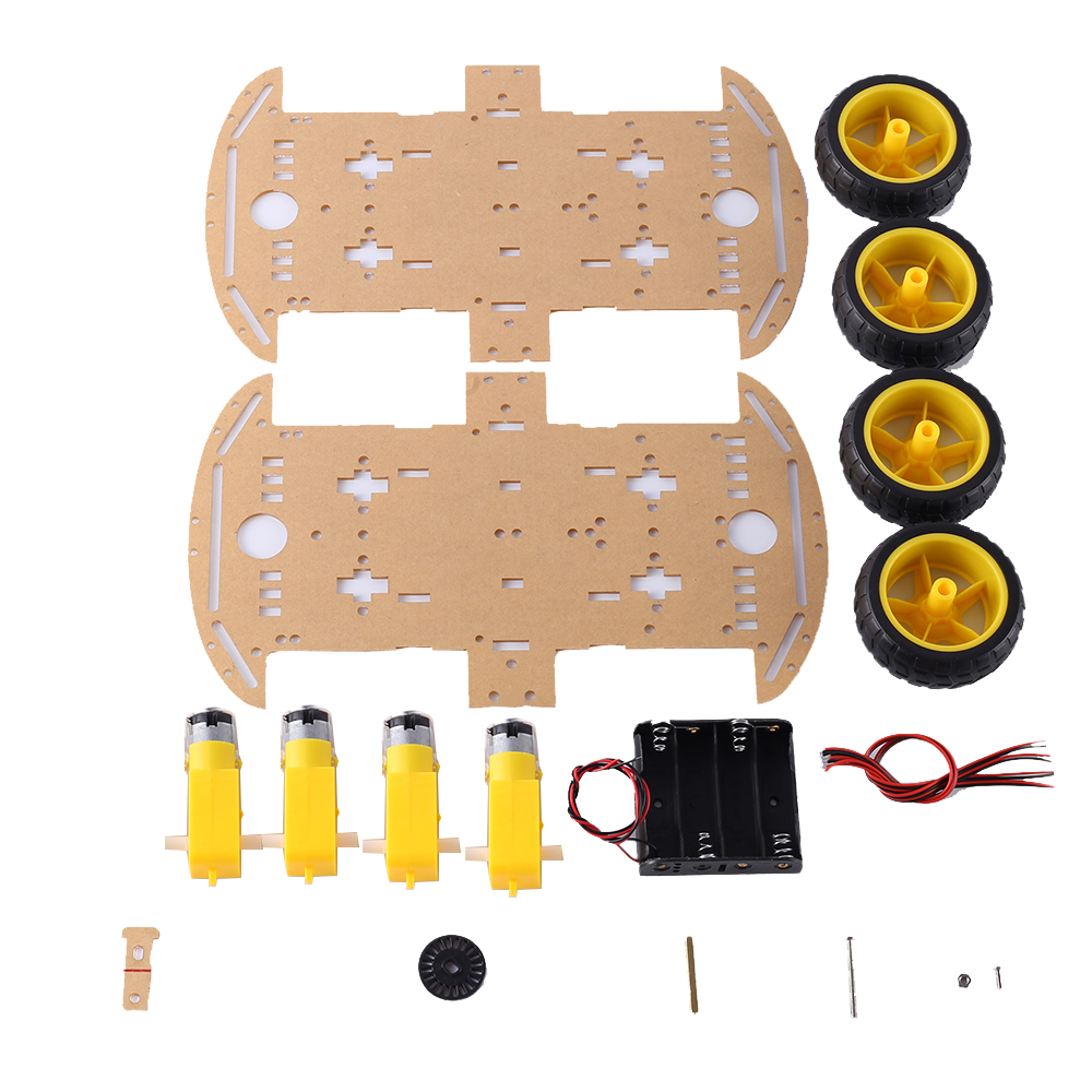 DIY 4WD Robot Car Chassis Kits Compatible Arduino/Raspberry Pi/ STM32